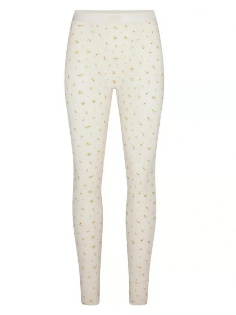 SKIMS | Pants & Jumpsuits | Skims White Floral Cotton Rib Lounge ...